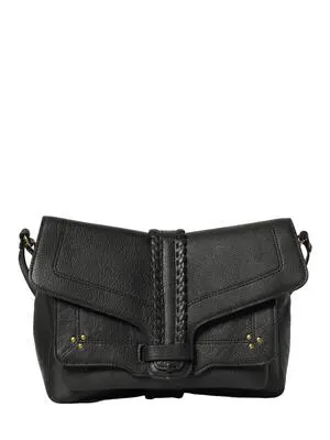Jérôme Dreyfuss Harry Medium Grained Leather Crossbody Bag With Flap Closure - Black