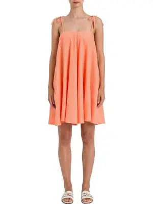 TWINSET Linen Blend Dress - Peach