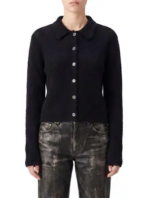 Our Legacy Long-sleeve Alpaca-wool Blend Cardigan - Black
