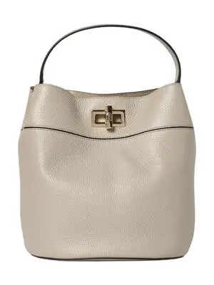 Furla Amelie Medium Leather Bucket Bag With Top Handle - Grey