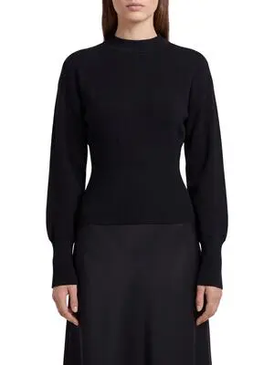 ANINE BING Ribbed Crewneck Jumper - Black