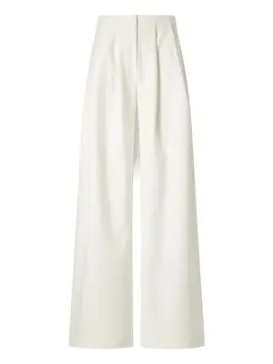 ANDRES OTALORA Pleated Wide-leg Trousers - Neutrals