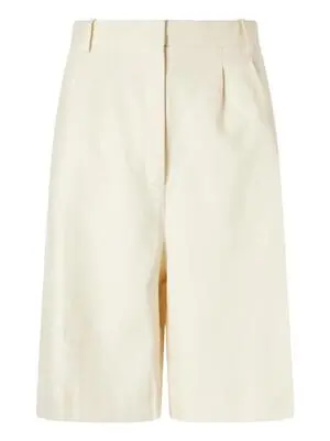 ANINE BING Bryson Canvas Knee-length Shorts - Cream