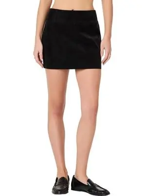 Astr The Label Arielle Faux Leather Skort - Black