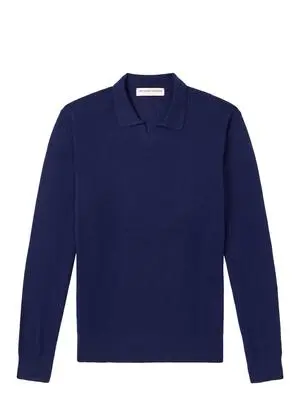 Orlebar Brown Orlebar Brown - Bresson Cashmere Polo Shirt - Men - Blue - XS Navy