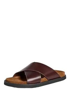 G.H. BASS & CO. Leather Criss-cross Sandals - Brown