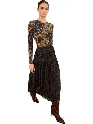 Ulla Johnson Floret Silk Skirt - Noir