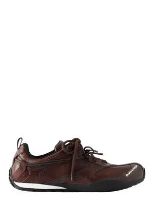Balenciaga Leather Radar Sneakers - Brown/black