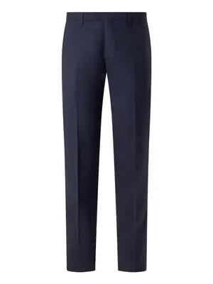 Boglioli Straight-leg Virgin Wool Trousers - Blue