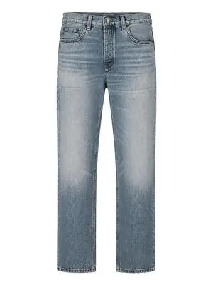 FRAME Straight Leg Cotton Jeans - Denim