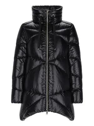 Herno Piumino Trapuntato Con Collo Alto - Black
