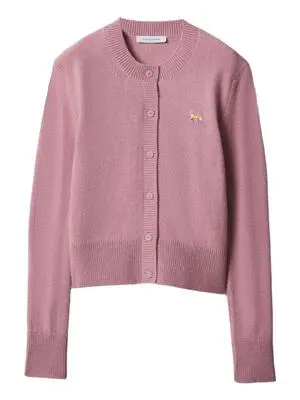 Maison Kitsuné Baby Fox Wool Cardigan - Pink