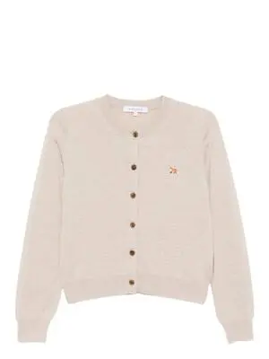 Maison Kitsuné Baby Fox Wool Cardigan - Beige