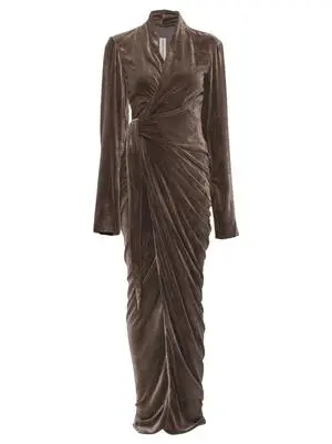 Rick Owens Rick Owens Draped Maxi Dress Grey