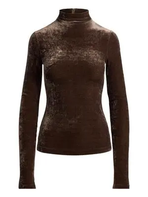 RALPH LAUREN Velour Ilene Top