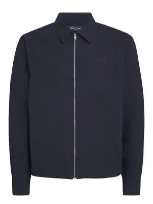 Fred Perry Zip-up Overshirt - Navy
