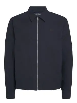 Fred Perry Zip-up Overshirt - Navy