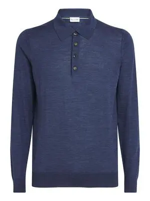 PAL ZILERI Wool-silk Polo Shirt