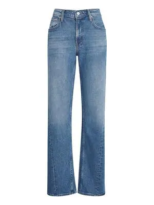 MOTHER The Bookie Twist Skimp Bootcut Jeans - Blue