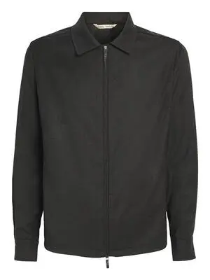 MAURIZIO BALDASSARI Stretch-wool Overshirt - Green
