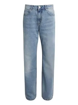 AMI Paris Mid-rise Straight Jeans - Blue