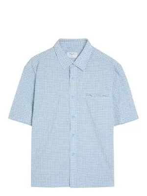 PERCIVAL Checked Cotton Shirt - Blue