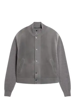 Dunhill Suede And Cashmere Bomber Jacket - Beige