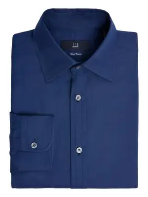 Dunhill Giza Cotton Formal Shirt - Navy