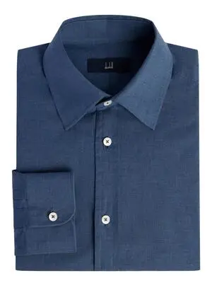 Dunhill Cotton Chambray Formal Shirt - Blue