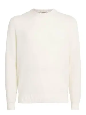 FIORONI CASHMERE Crew Neck Sweater - Ivory