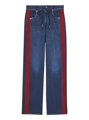 Rag & Bone Miramar Jeans-print Terry Track Pants - Blue