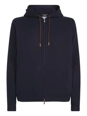Colombo Colombo Wool Zip-Up Hoodie Navy