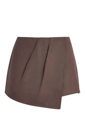 Cult Gaia Linen Posey Skort - Brown