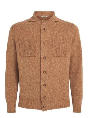 FIORONI CASHMERE Fioroni Cashmere-Silk Mock-Neck Cardigan