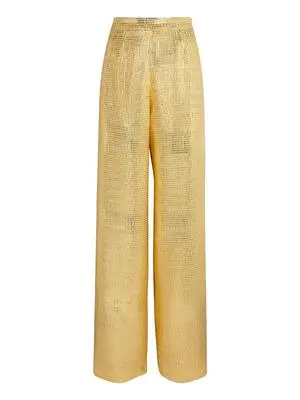 TALLER MARMO Marlene Sunrise Wide Leg Trousers - Gold