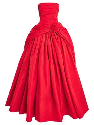 MARMAR HALIM Ruched Strapless Gown