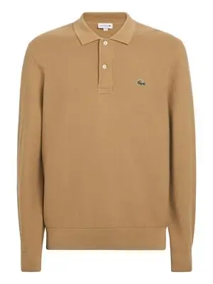 Lacoste Cotton Piqué Polo Sweatshirt - Brown