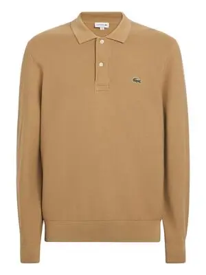 Lacoste Cotton Piqué Polo Sweatshirt - Brown