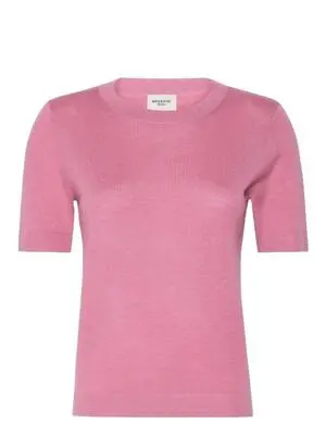 Max Mara Short Sleeve Crewneck Sweater - Raspberry Color