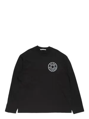 Acne Studios Logo Detailed Crewneck T-shirt - Black
