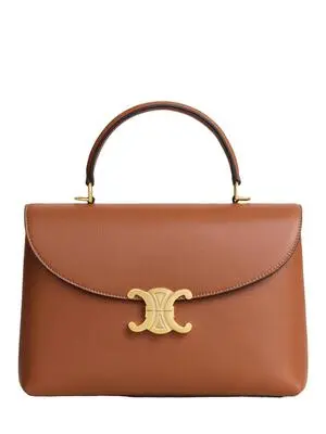 Celine Medium Nino Bag In Supple Grained Calfskin - Tan