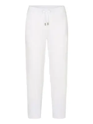 JUVIA Drawstring Waist Casual Pants - White