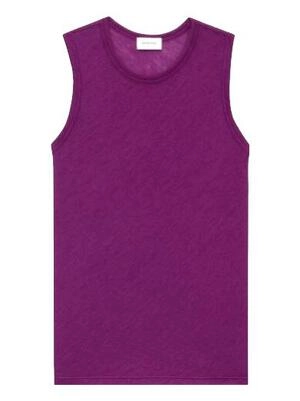Saint Laurent Tank Top In Cashmere And Silk Jersey - Purple