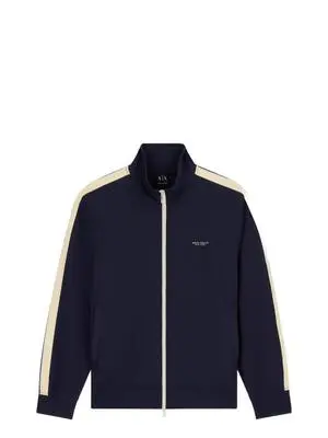 Armani Exchange Sweatshirt Stretch Modal With Cotton Lining - Navy Blue