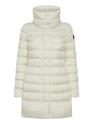 Peuterey Quilted High-neck Coat - White