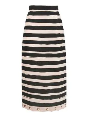 Zimmermann Rebellion Stripe Rope Skirt - Black