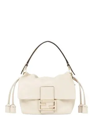 Fendi Mamma Baguette Small Shoulder Bag - White