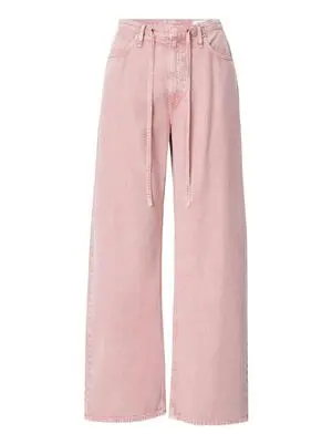 Rag & Bone Belted Waist Jeans - Pink
