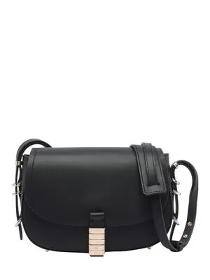 Pinko Saddle Foldover Top Mini Crossbody Bag - Black