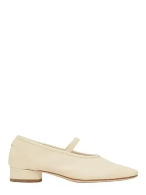 AeydĒ Square Toe Ballet Flats - Nude
